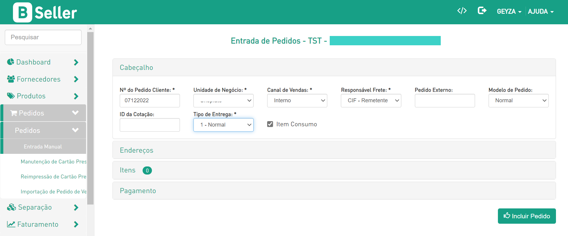 Emissão de Pedido via Backweb – Central de ajuda do BSeller
